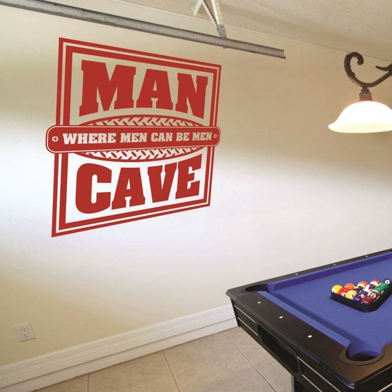 Man Cave Bar Wall Decal Sticker | Etsy