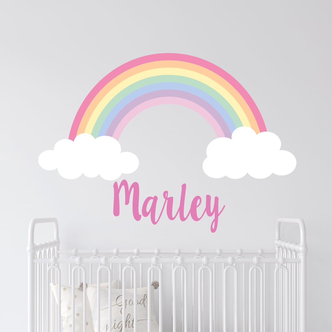 Personalized Rainbow Wall Decal - Girls Personalized Name Rainbow Wall ...