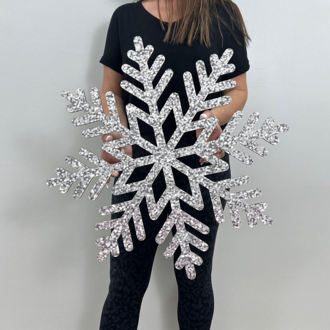 Acrylic Snowflakes | Large Snowflake | Winter Theme Party | Laser Cut Snowflake | Glitter ...