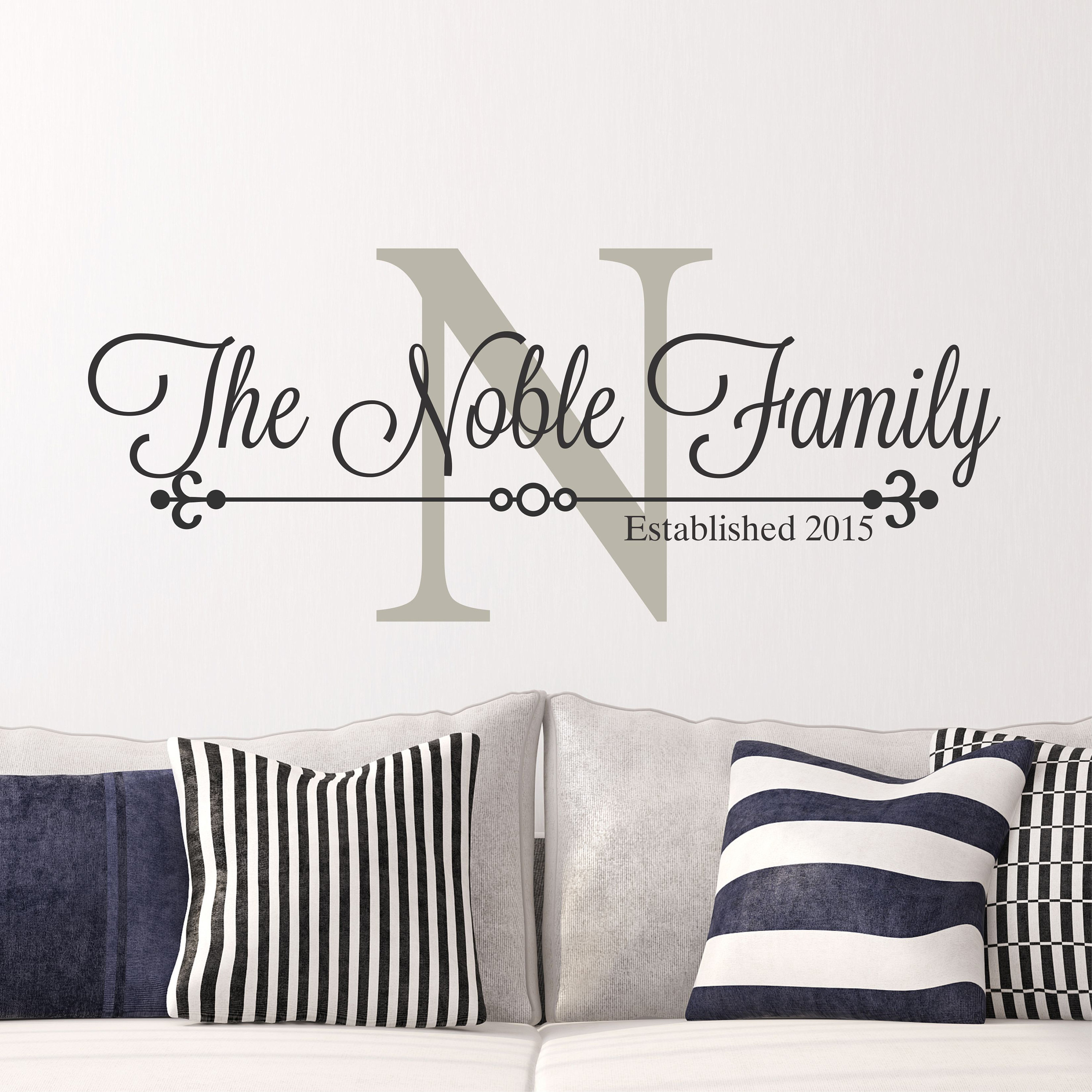 Personalized Family Name Wall Decal Custom Family Name Vinyl - Etsy