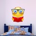Bookworm Emoji Wall Decal Kids Wall Sticker Emoticon - Etsy