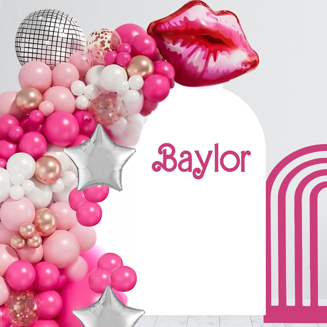 Girls Name Decal - Happy Birthday Party Backdrop - Happy Birthday for ...