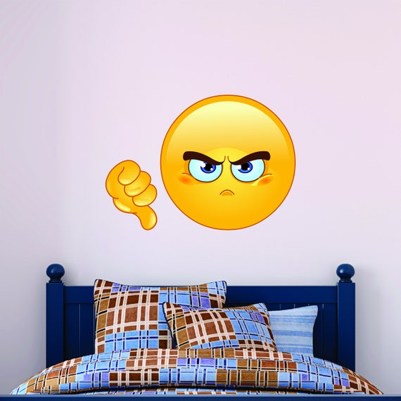 Emoji Wall Decal Kids Wall Sticker Emoticon | Etsy
