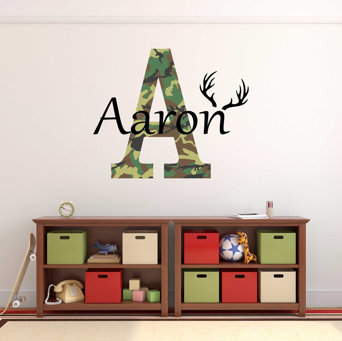 Personalized Name Camo Wall Decal Custom Name Camouflage | Etsy
