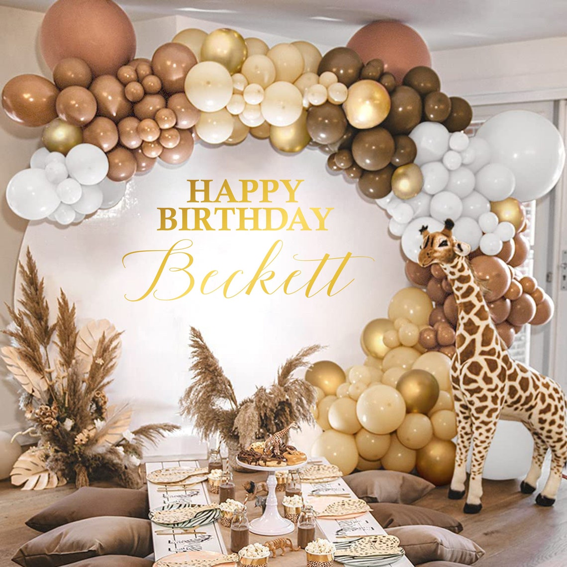 Happy Birthday Decal Happy Birthday Party Backdrop Happy - Etsy