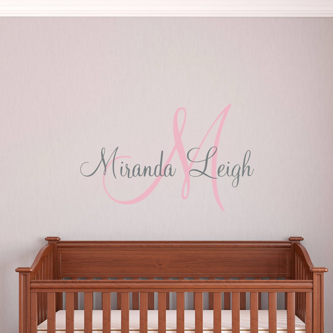 Personalized Name Wall Decal - Custom Name Wall Sticker - Vinyl Decal ...