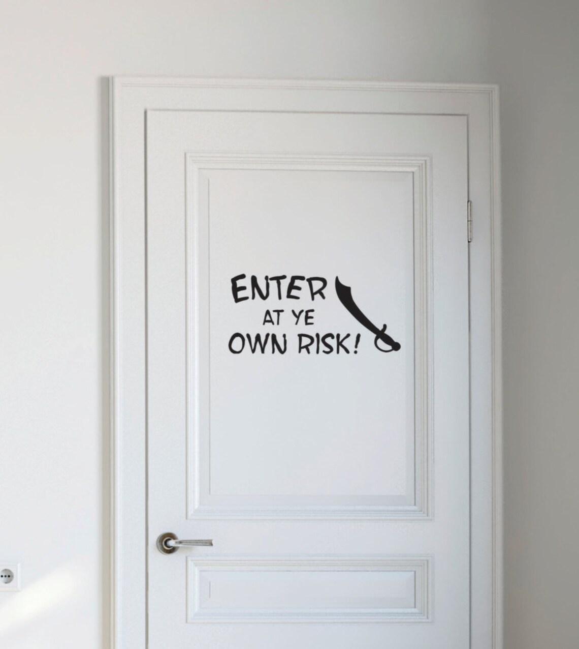 Pirates Enter at Your Own Risk Enter at Ye Own Risk Decal - Etsy