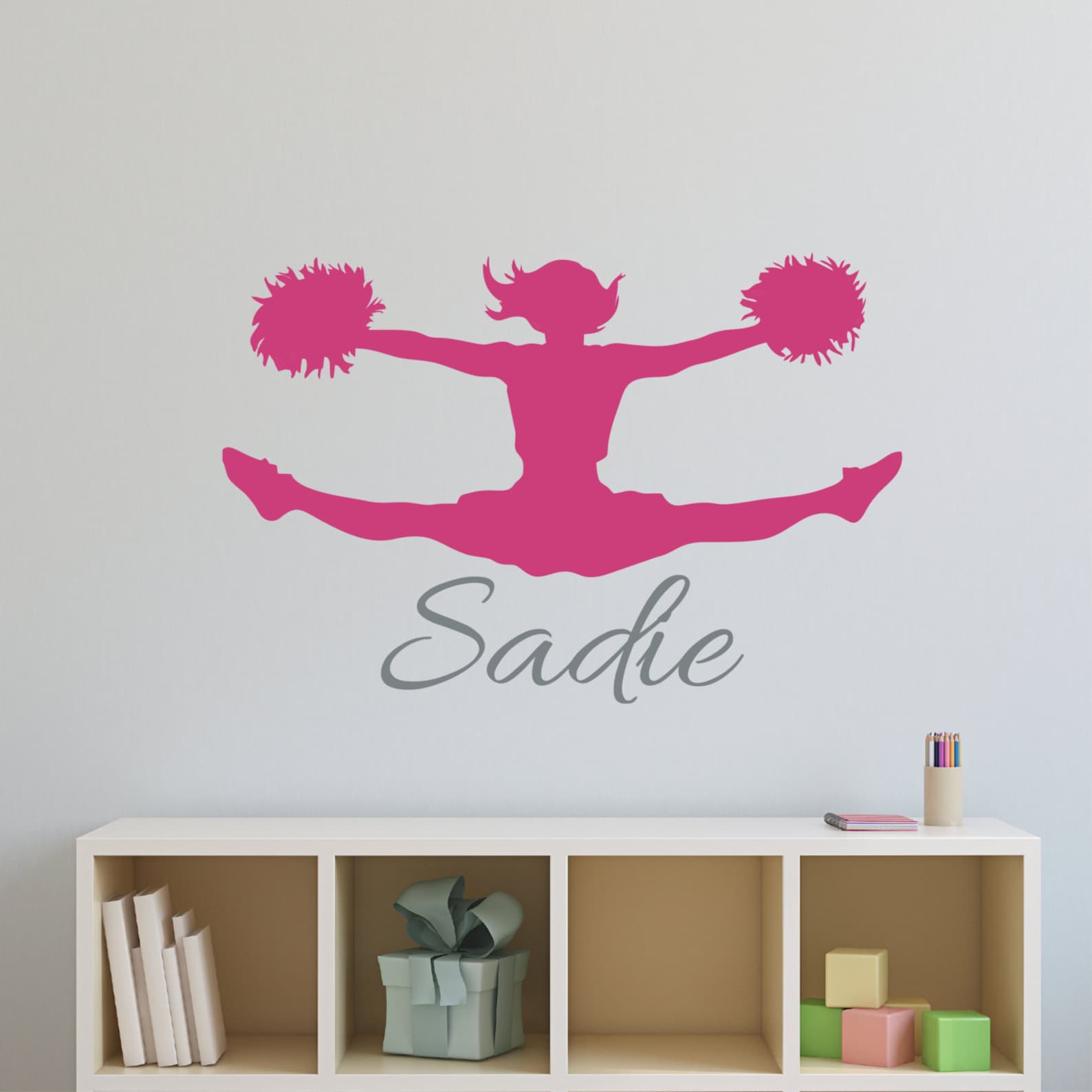 Personalized Cheerleader Decal - Cheer Wall Decal - Cheerleader ...