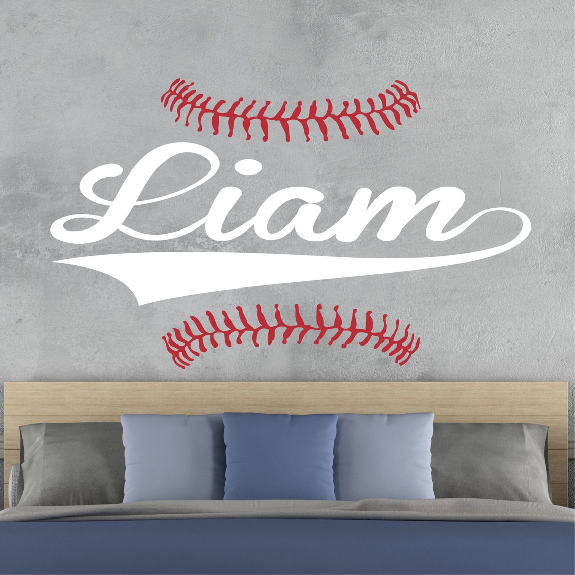 Personalized Name Baseball Wall Decal Custom Name Baseball - Etsy