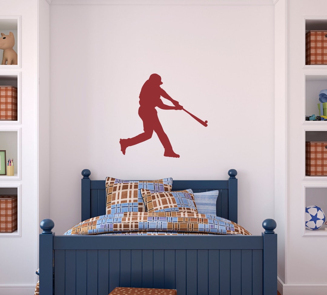 Baseball Player Decal - Boys Decal - Kids Wall Decal - Wall Quotes ...