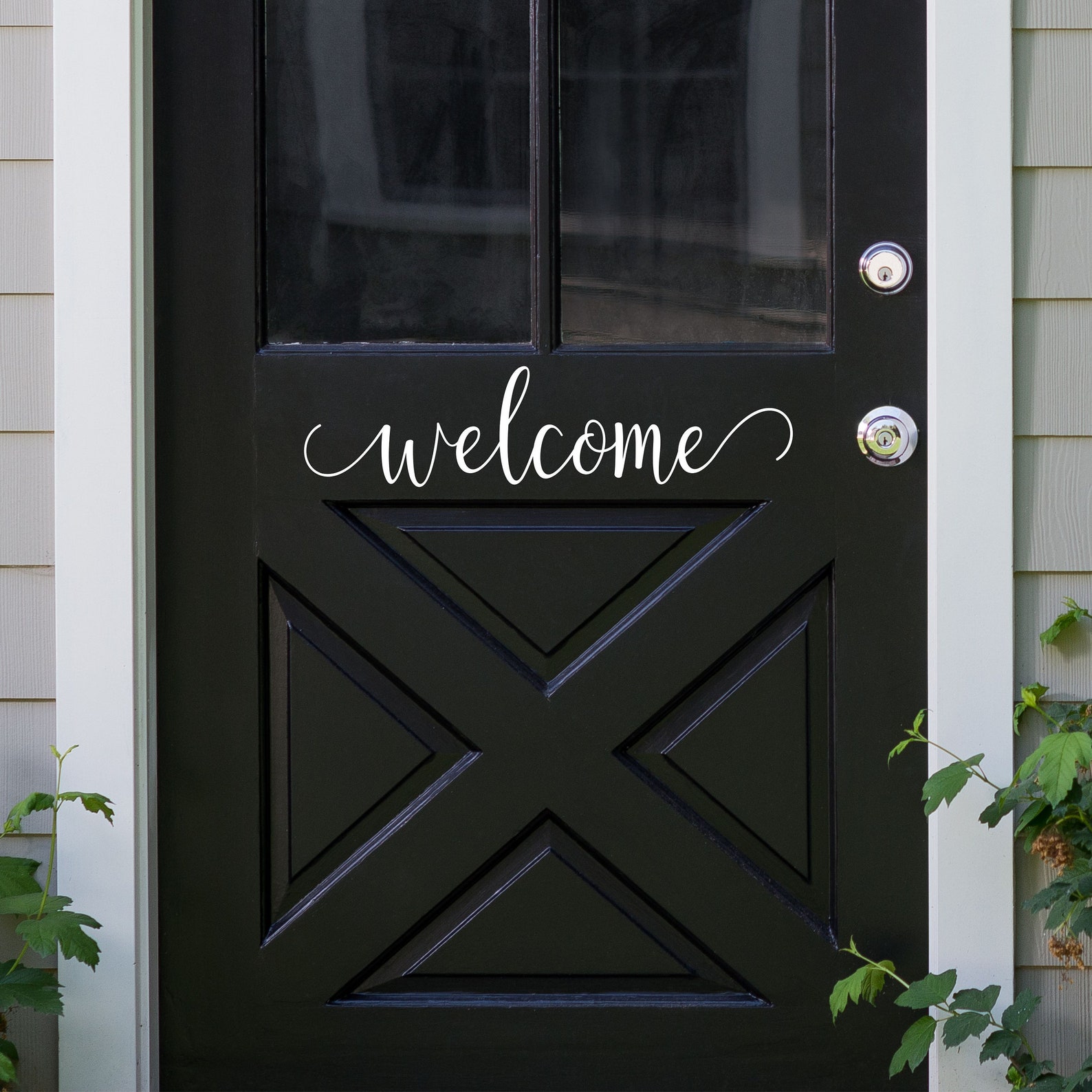 Welcome Door Decal Front Door Decal Wall Decor Vinyl - Etsy