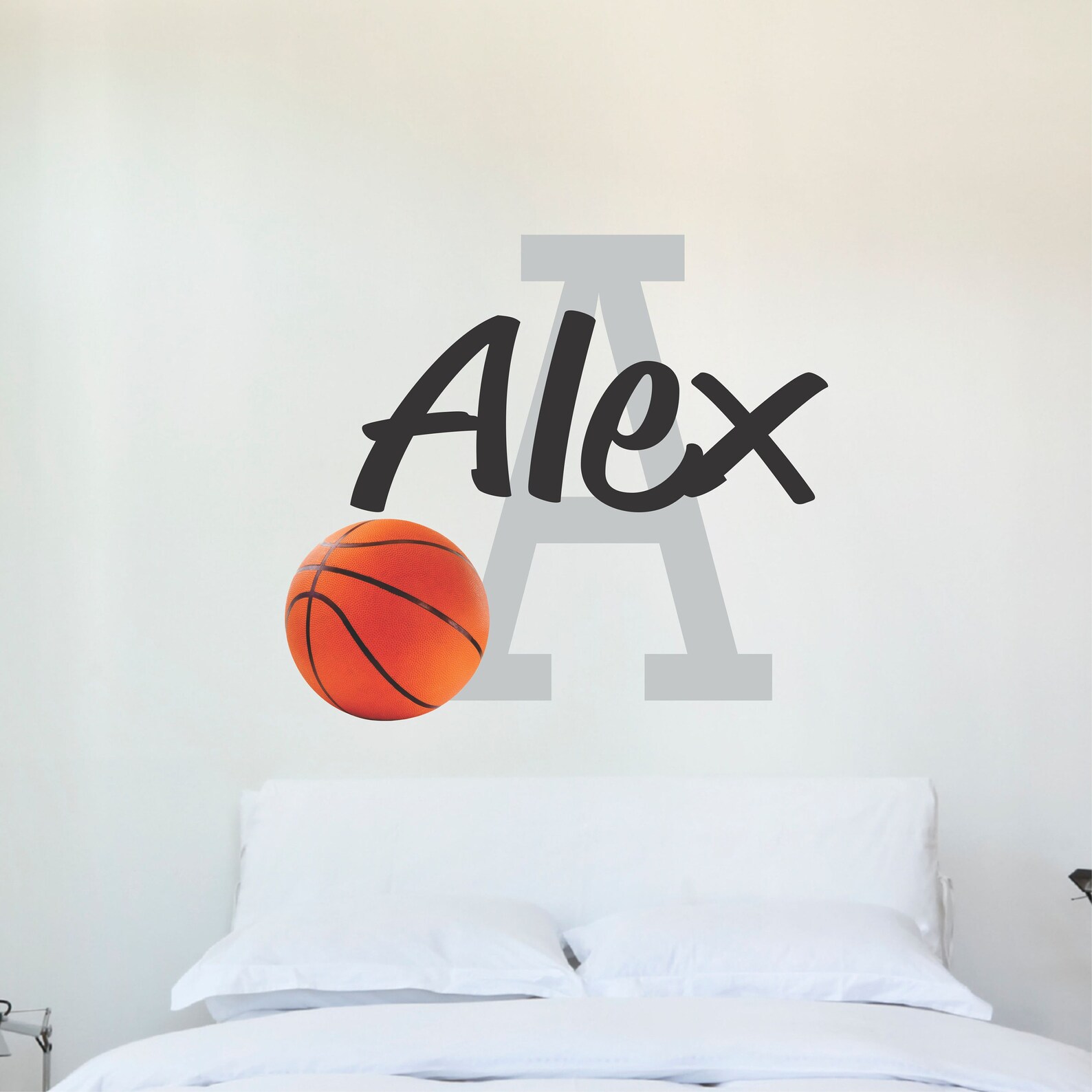 Personalized Name Basketball Wall Decal Custom Name | Etsy