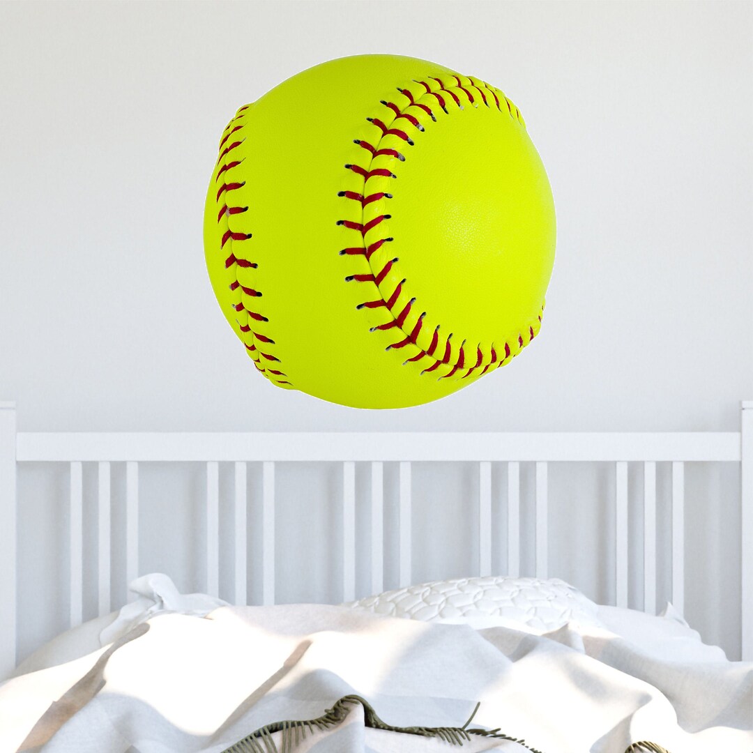 Softball Wall Decal Softball Wall Sticker Softball Vinyl Decal Boys ...