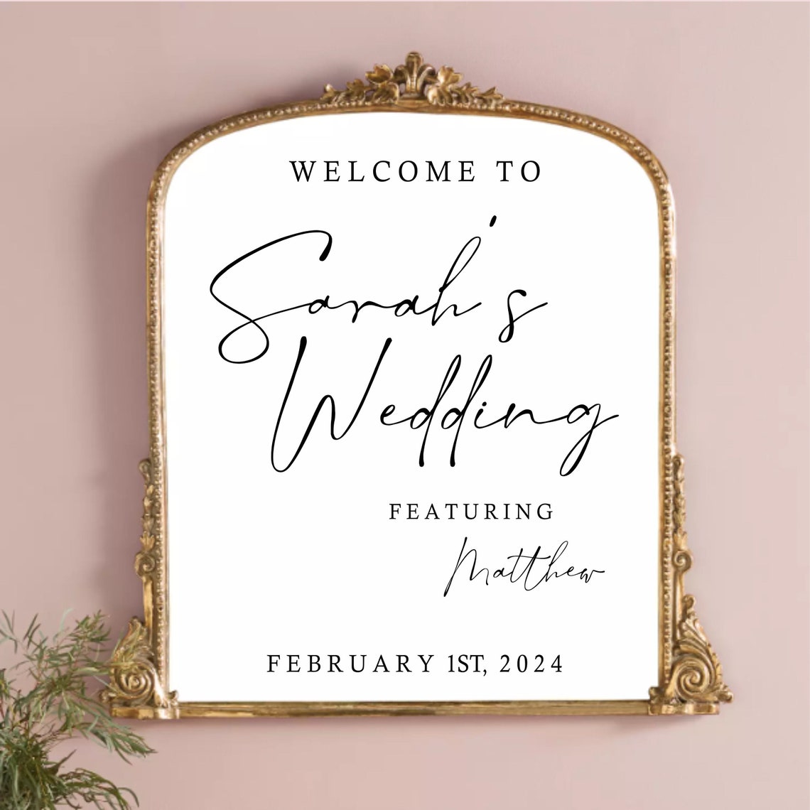 Welcome to Our Wedding Wall Decal - Becca’s Wedding Featuring Jack ...