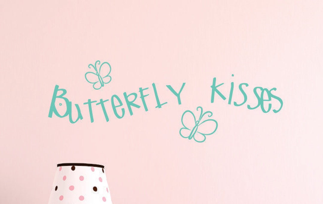 Butterfly Kisses Wall Decal Sticker - Etsy