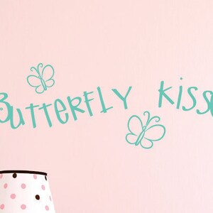 Butterfly Kisses Wall Decal Sticker - Etsy