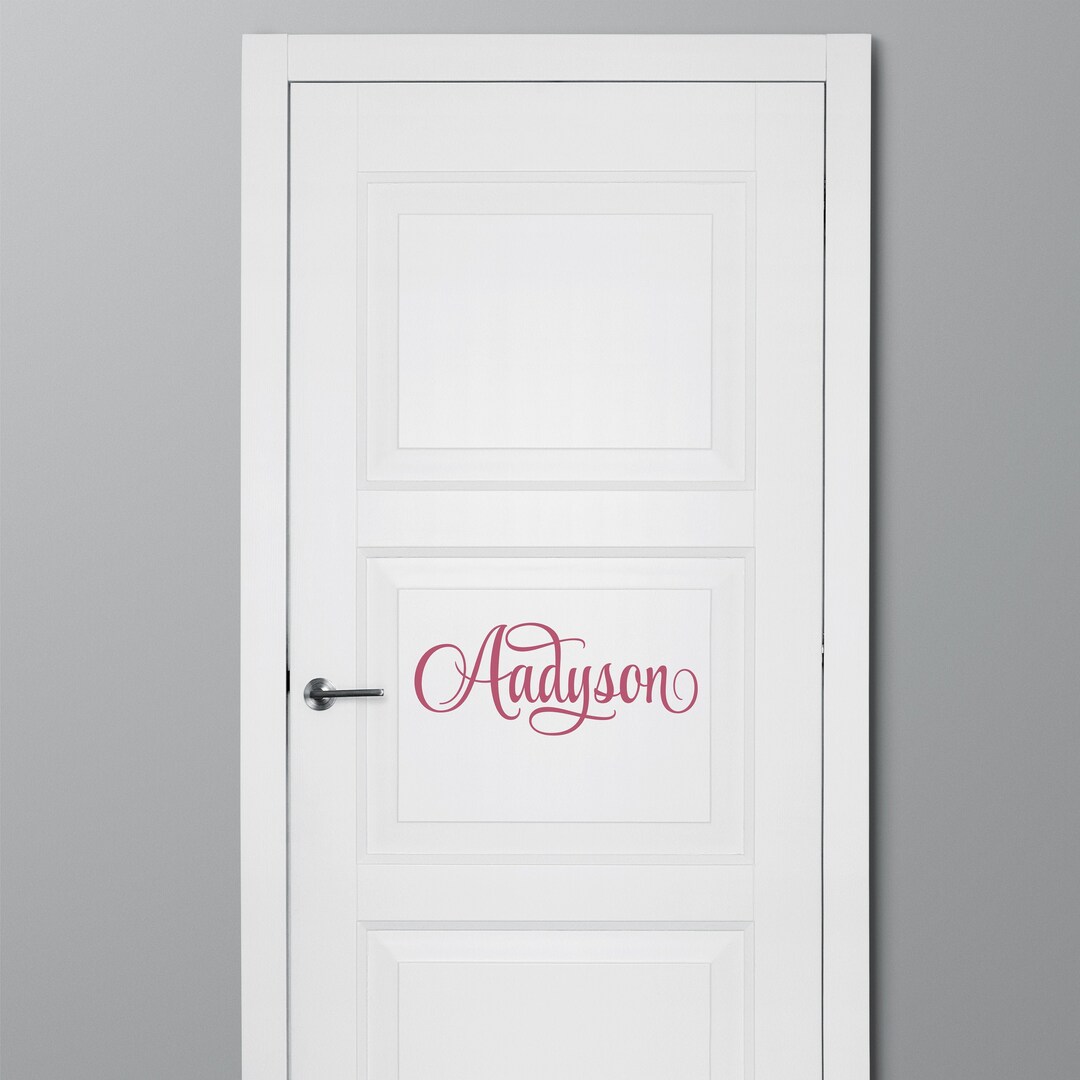 Personalized Girls Name Door Decal Childrens Room Wall Decal Teen ...