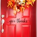 Happy Thanksgiving Door Decal Welcome Door Decal Give Thanks Front Door ...