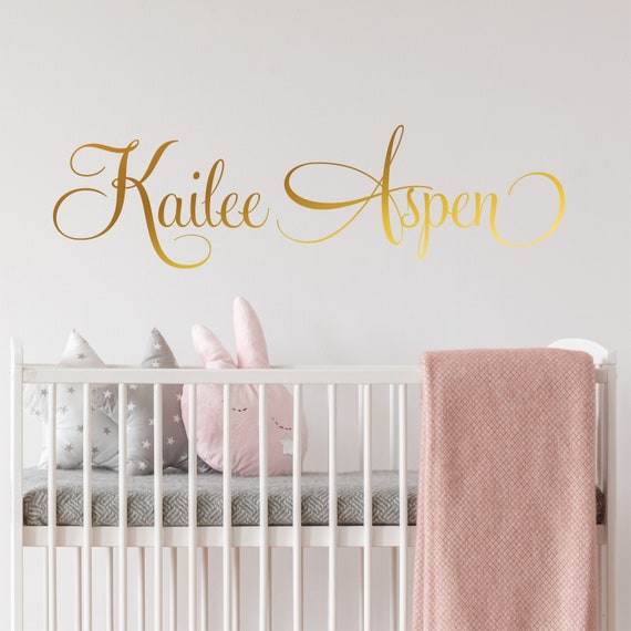Girls Name Personalized Name Wall Decal Girl Monogram Initial - Etsy