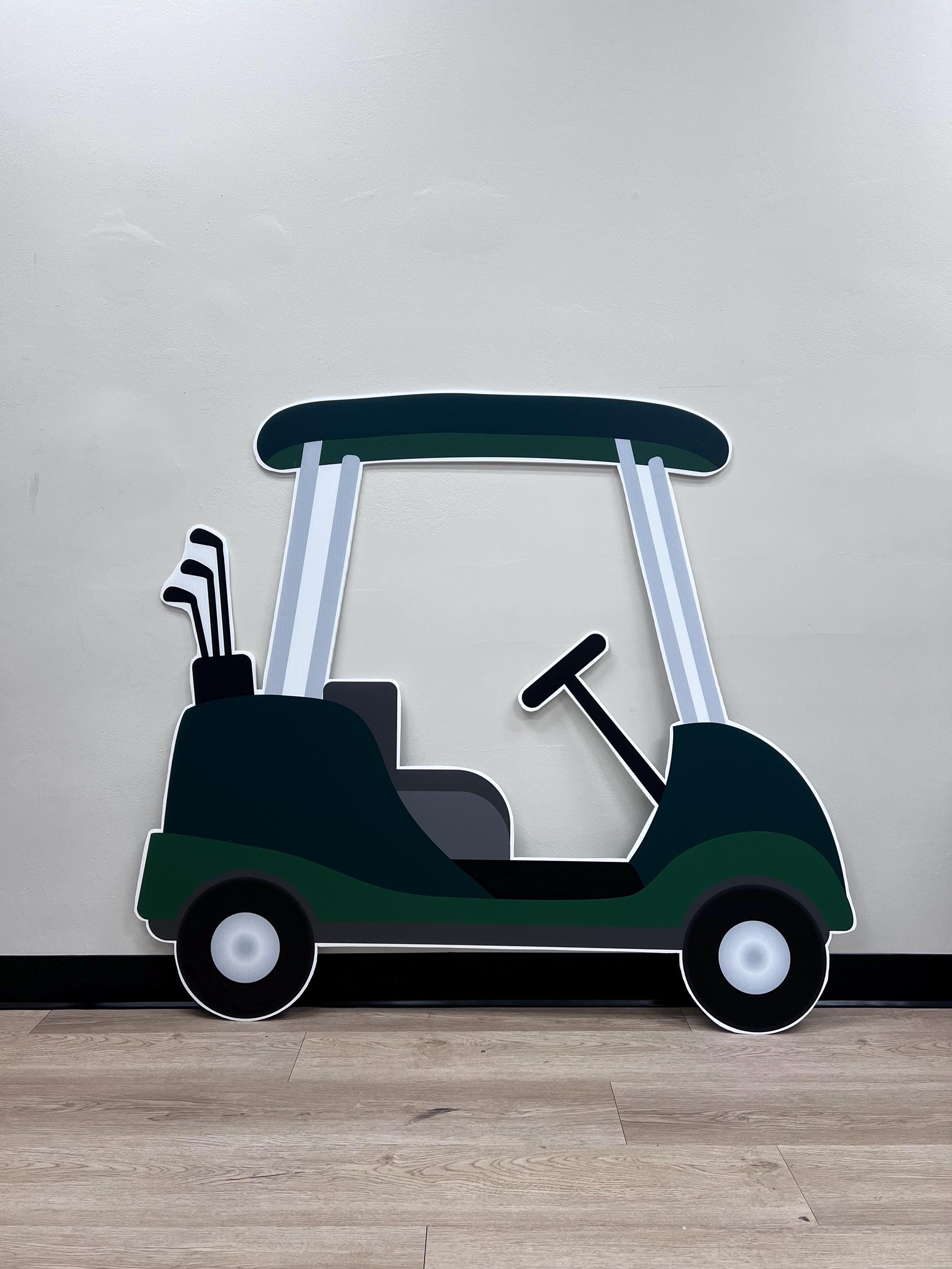 Golf Cart Prop - Hole in One Birthday Party - Free Standing Golf Cart ...