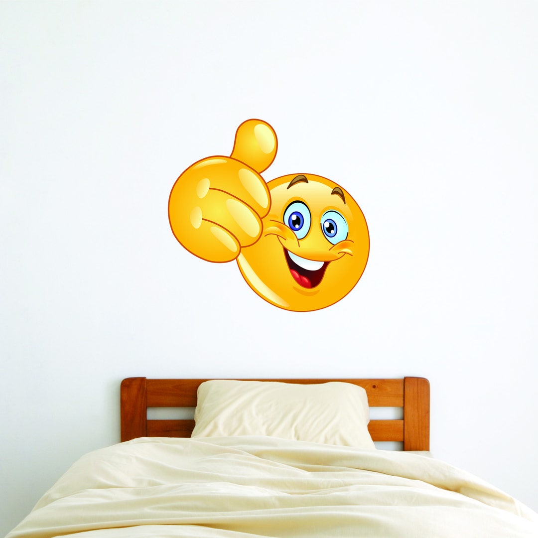 Emoji Wall Decal - Kids Wall Sticker Emoticon - Etsy