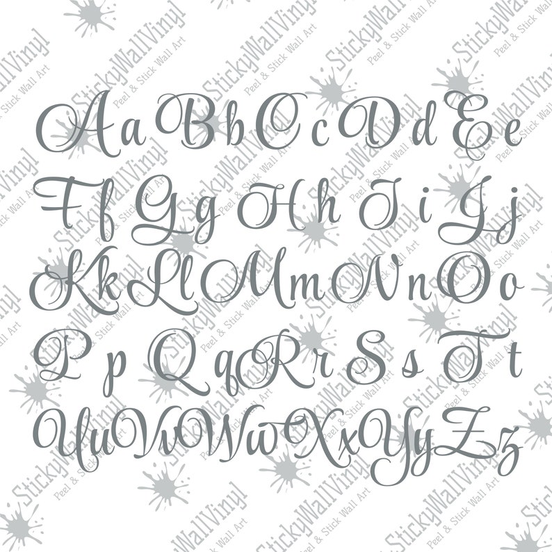 Personalized Name Wall Decal Girl Monogram Initial Fancy - Etsy