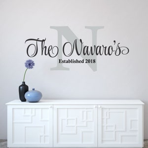 Personalized Family Name Wall Decal - Custom Family Name Vinyl Wall ...