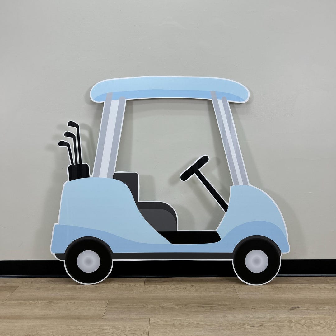 Golf Cart Prop - Hole in One Birthday Party - Free Standing Golf Cart ...