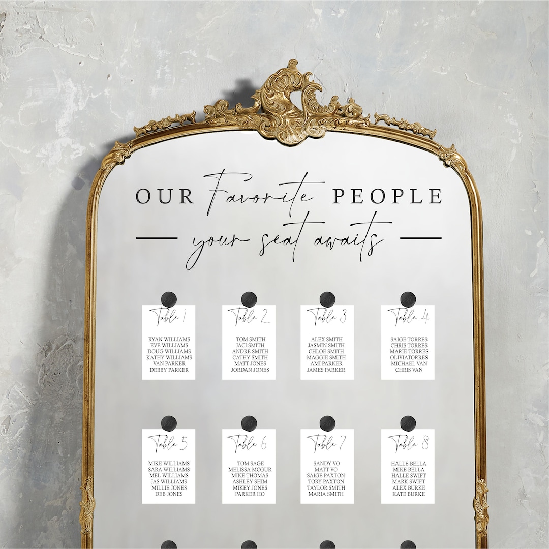 Our Favorite People Your Seat Awaits - Wedding Seating Chart Header ...