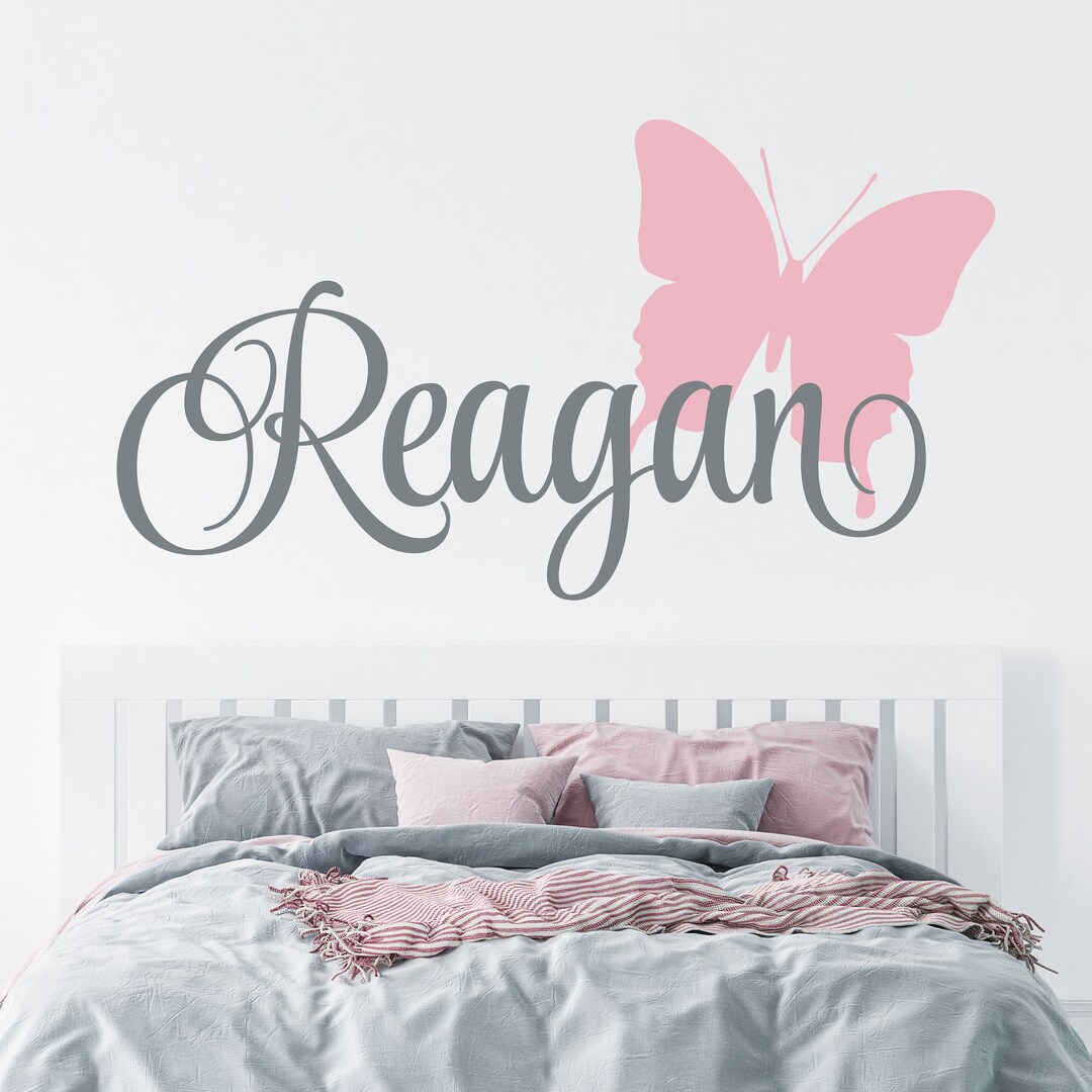 Name Wall Decal Butterfly Personalized Name Butterfly Wall Decal ...