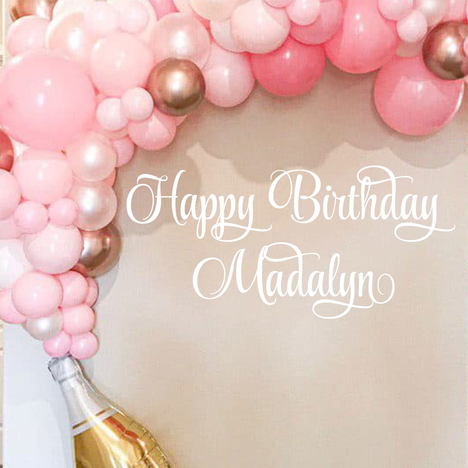 Happy Birthday Decal Happy Birthday Party Backdrop Happy - Etsy