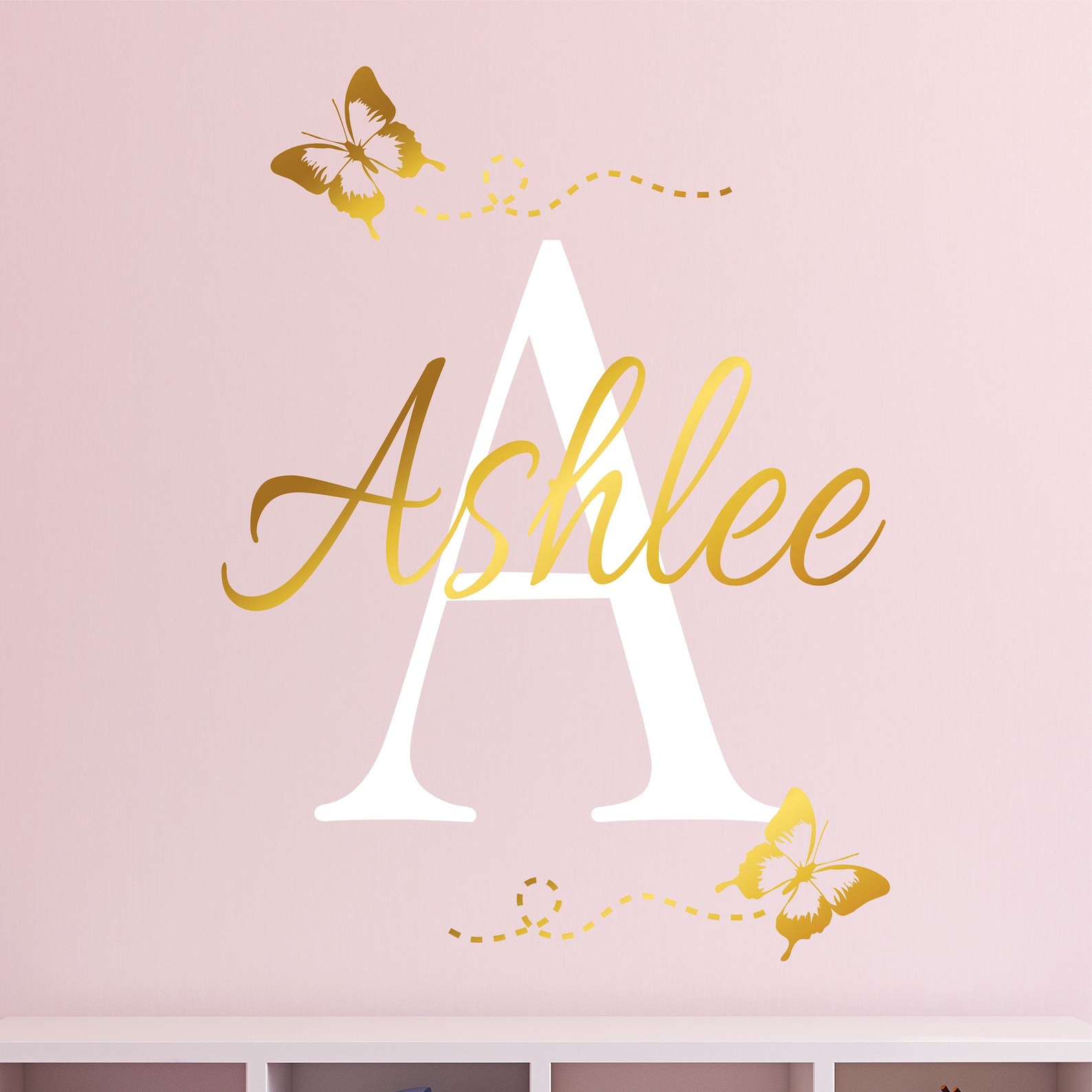 Personalized Name Butterfly Wall Decal Custom Name Butterfly - Etsy
