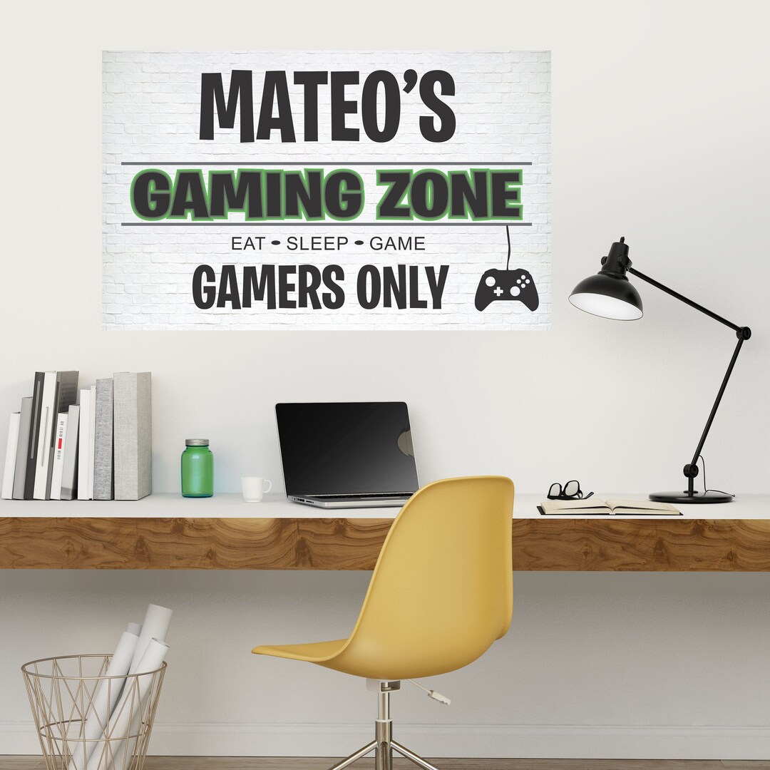 Custom Name Boys Video Game Wall Decal - Personalized Name Video Game ...