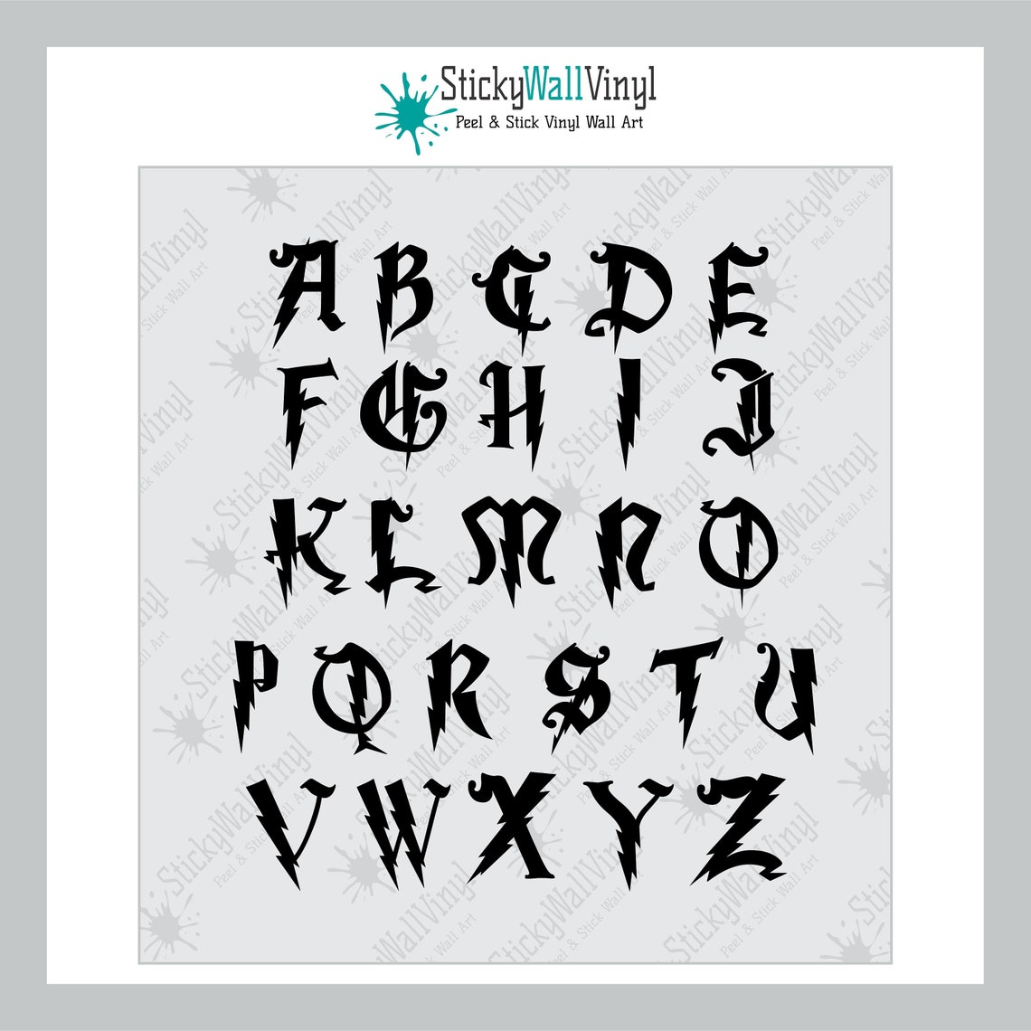 Inspired Harry Potter Wall Decal Sticker Monogram Wall - Etsy