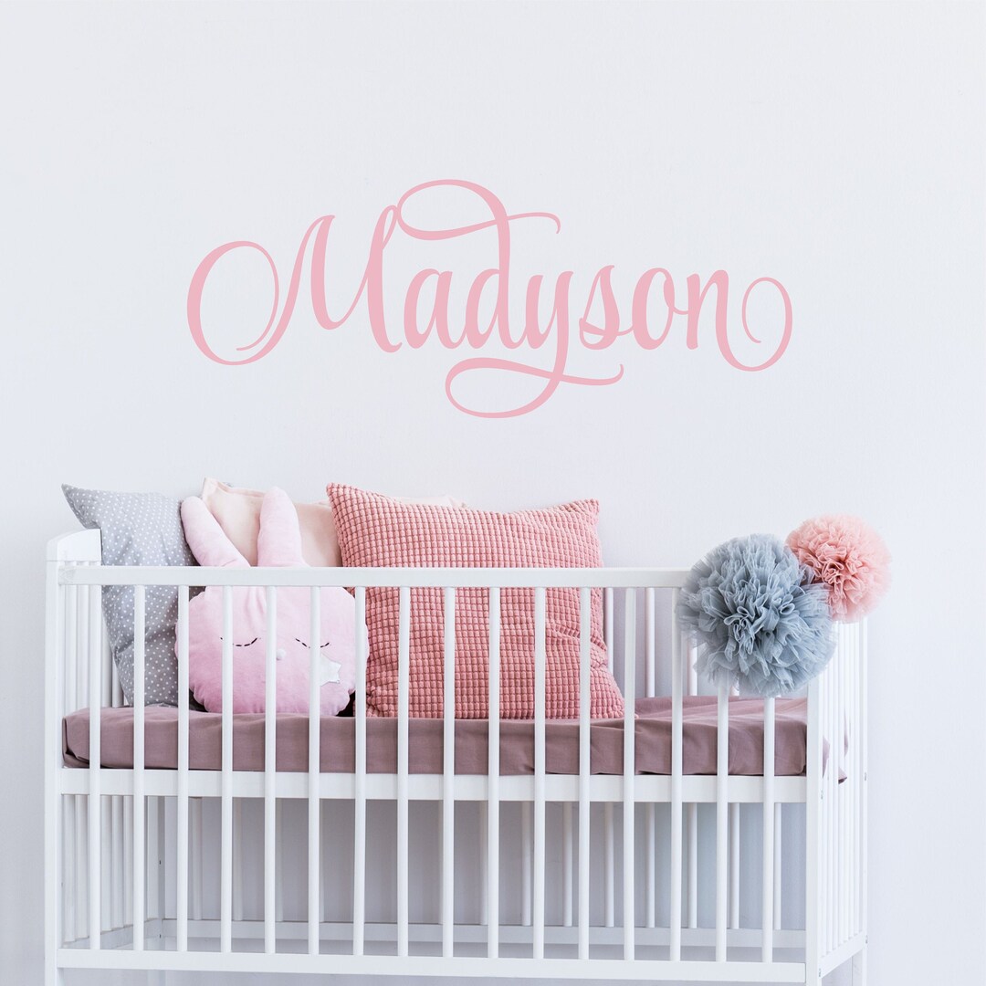 Personalized Wall Decal Girl Name Wall Decal Nursery Wall Decal ...