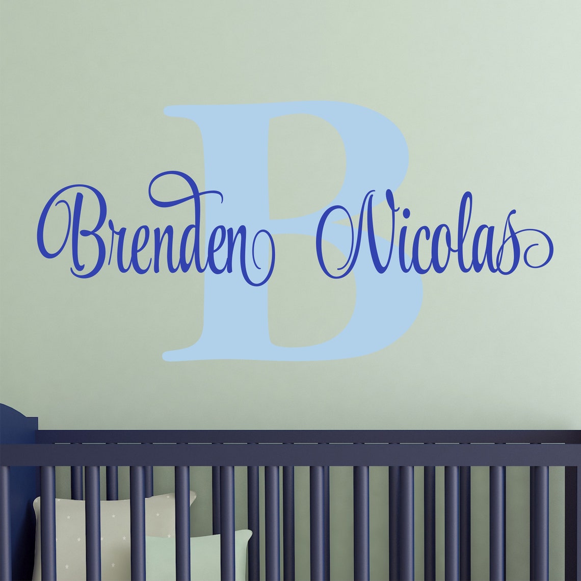 Boys Name Wall Decal Boy Name Wall Decal Wall Decor Boys Name | Etsy