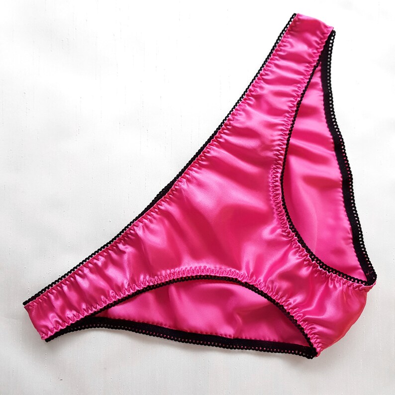 Pink Satin Panties For Women Handmade By Biscuit Couture Etsy
