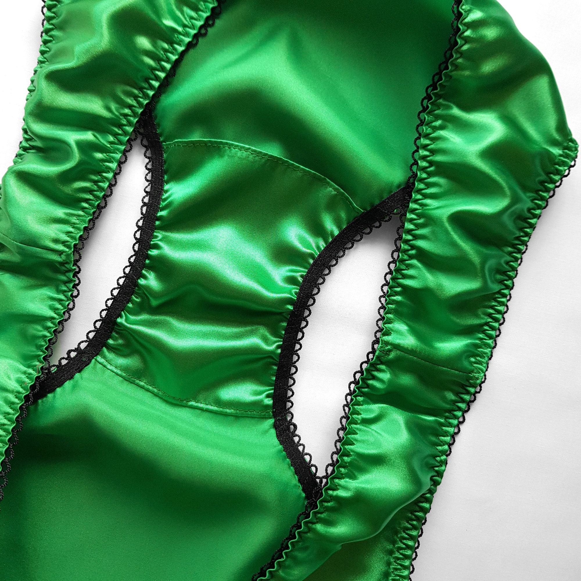 Emerald Green Satin Panties For Men Handmade By Biscuit Etsy
