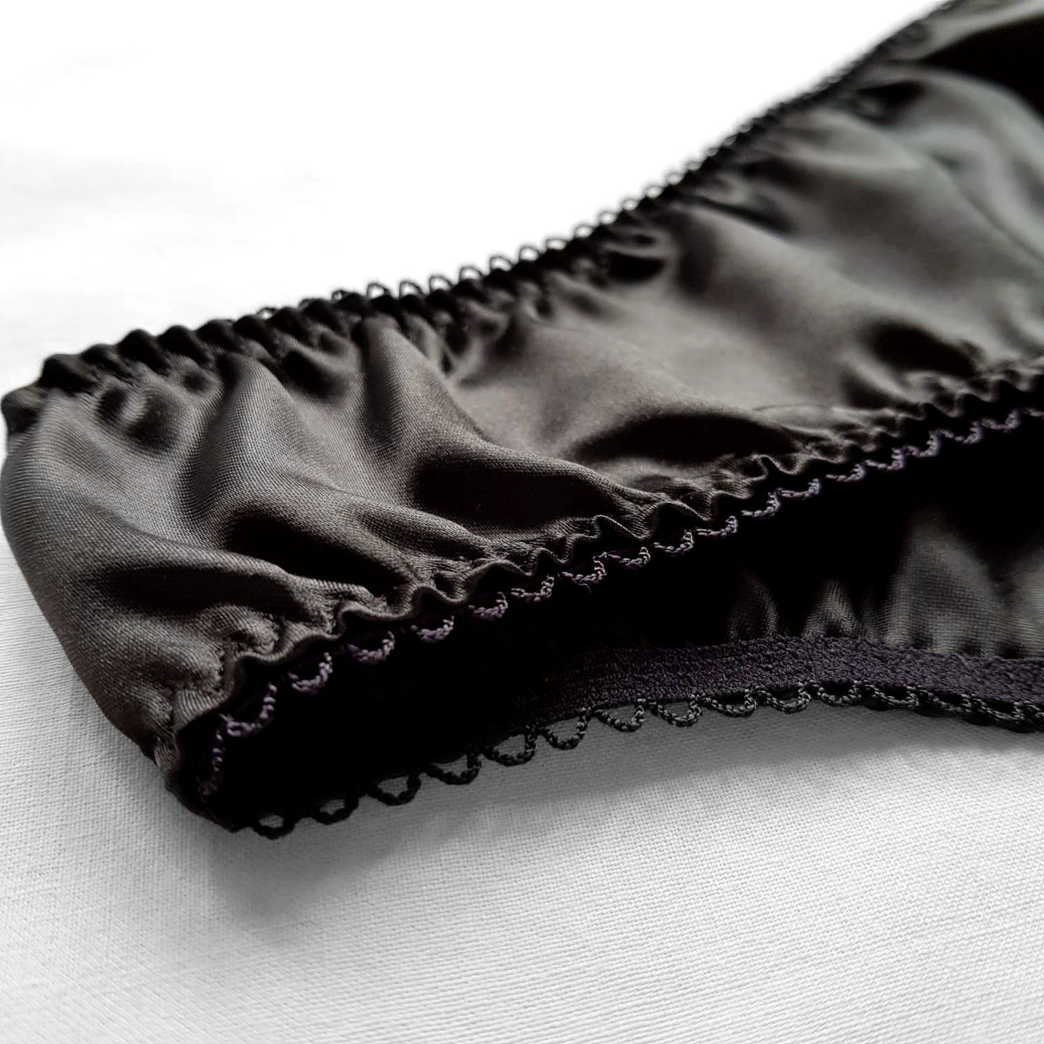 Black Satin Panties For Men Handmade By Biscuit Couture Etsy