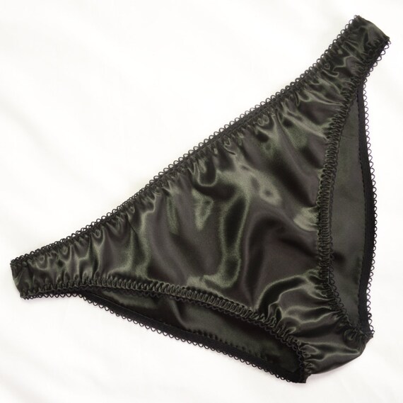 Silky Black Satin Panties For Men By Biscuit Couture Custom Etsy