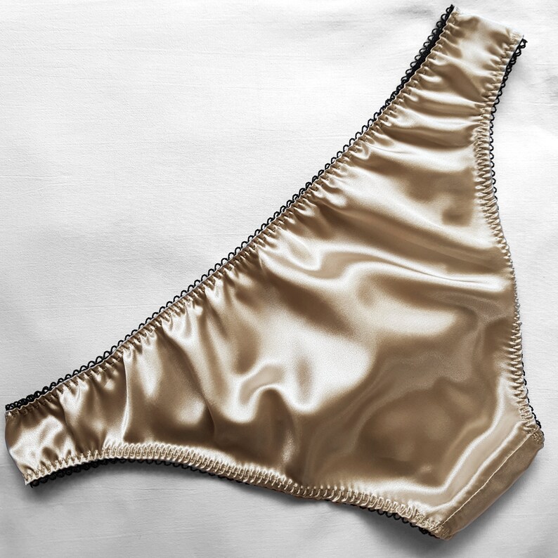Champagne Satin Panties For Men Handmade By Biscuit Couture Etsy