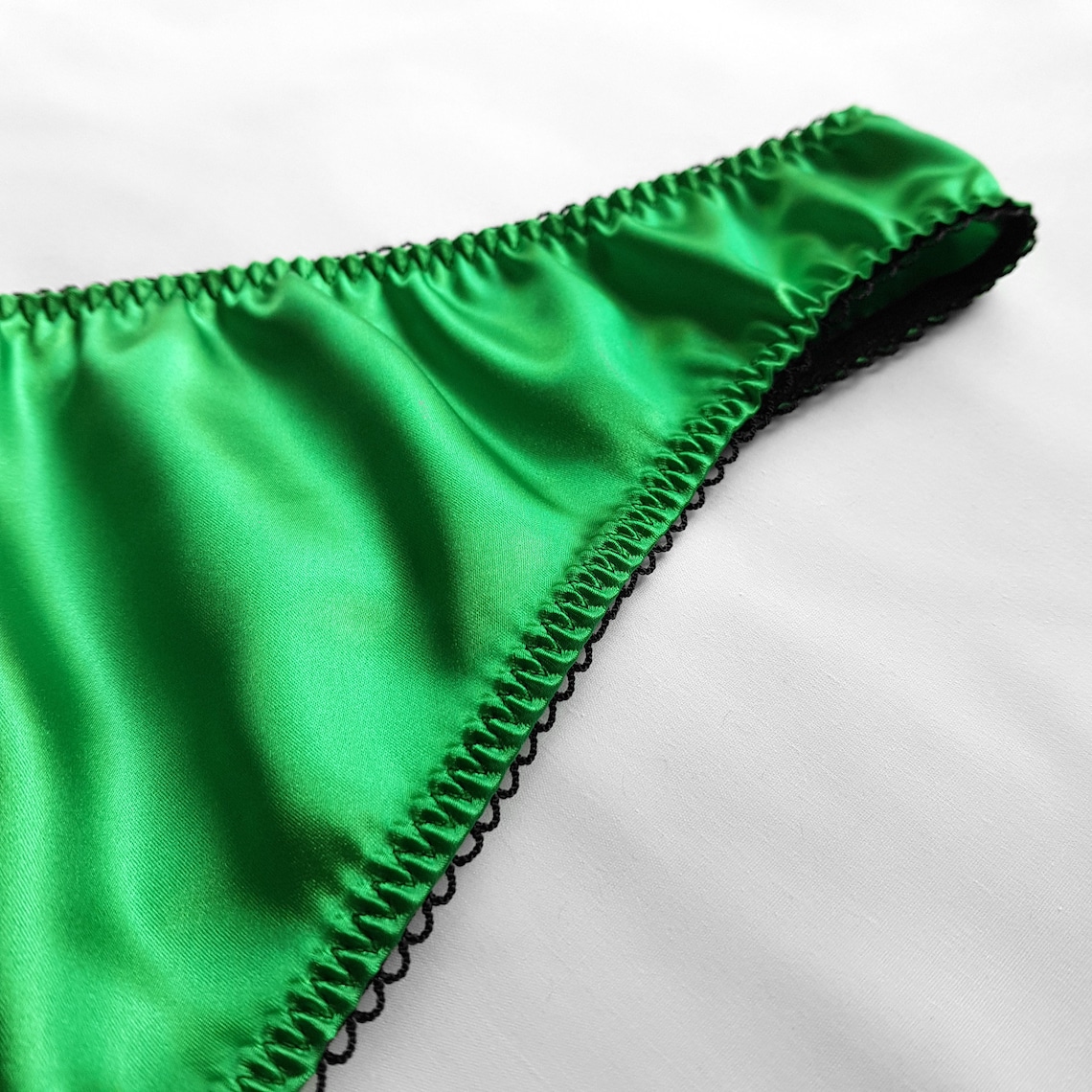 Emerald Green Satin Panties For Men Handmade By Biscuit Etsy