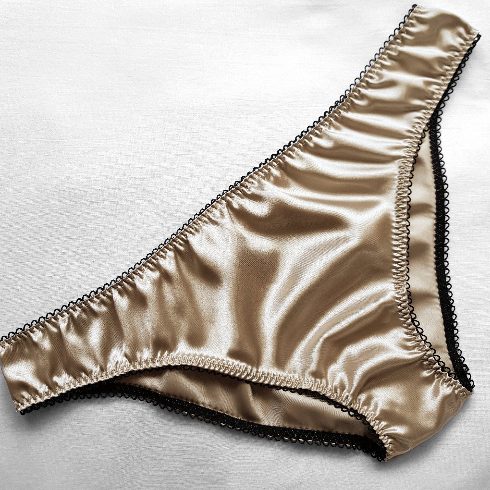 Champagne Satin Panties For Men Handmade By Biscuit Couture Etsy