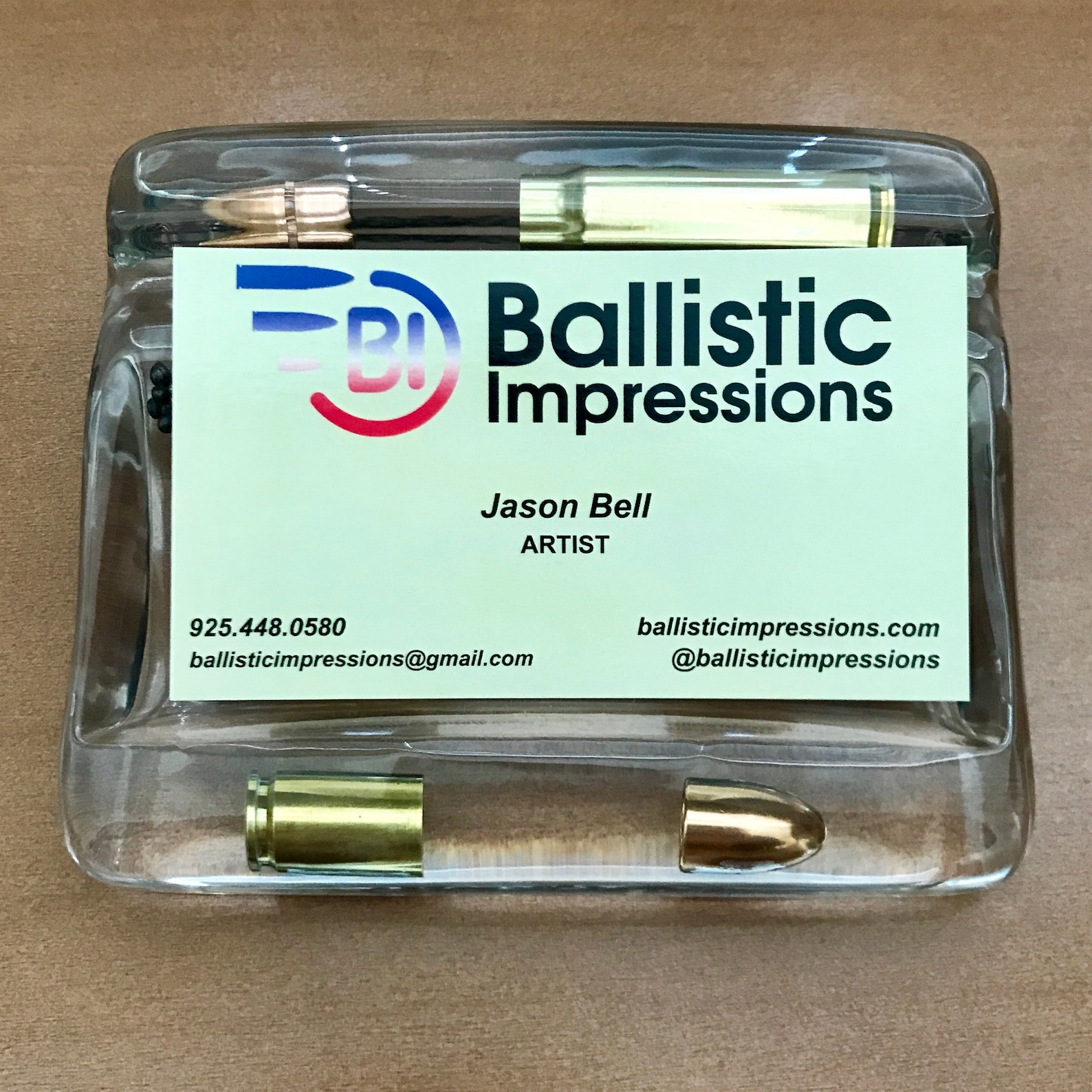 3 Gun Competition Themed Bullet Business Card/pen Holder - 9mm, .223 ...