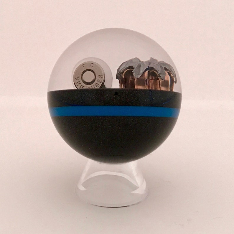 Thin Blue Line Bullet Sphere Multiple Bullet Options Clear - Etsy