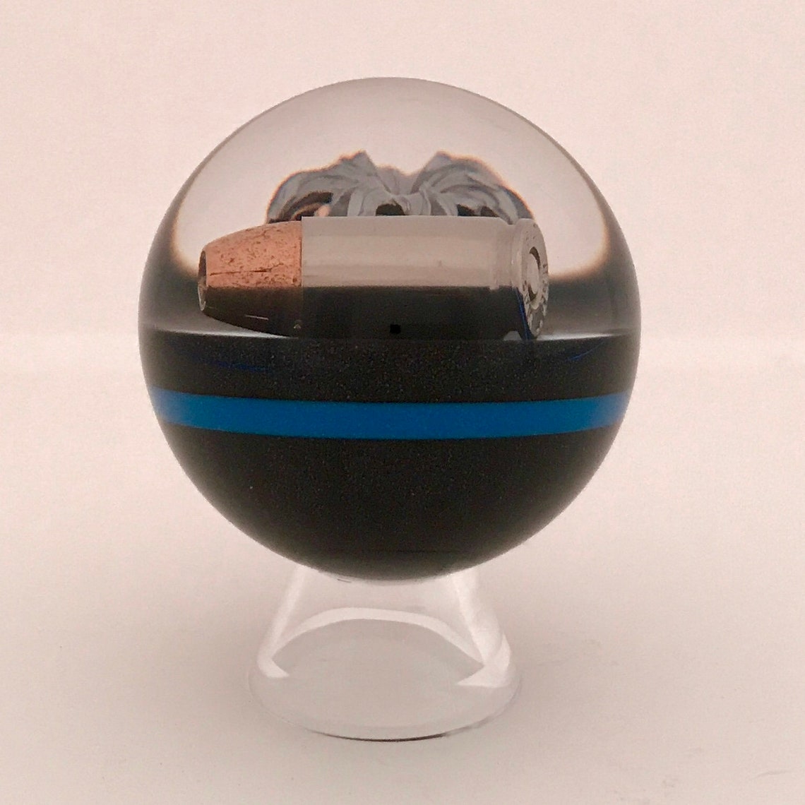 Thin Blue Line Bullet Sphere Multiple Bullet Options Clear - Etsy