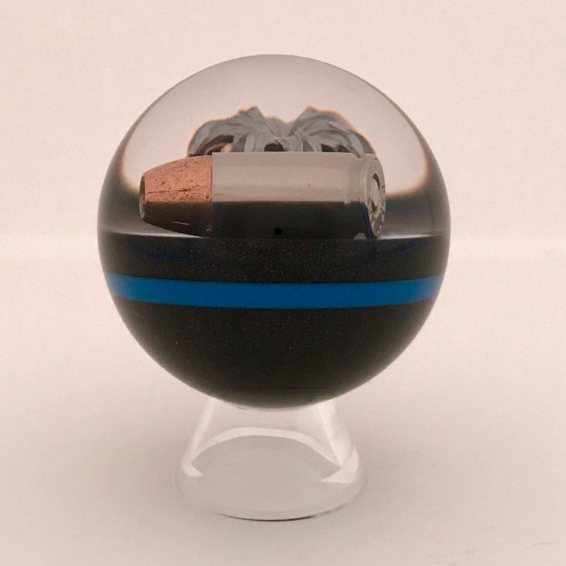 Thin Blue Line Bullet Sphere Multiple Bullet Options Clear - Etsy