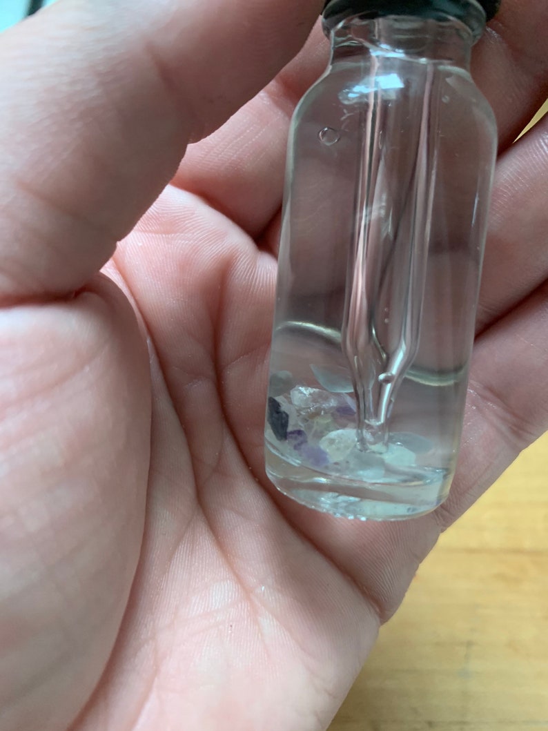 Custom Moon Water Vial With Crystals, Hand Made, Michigan Made, Gift ...