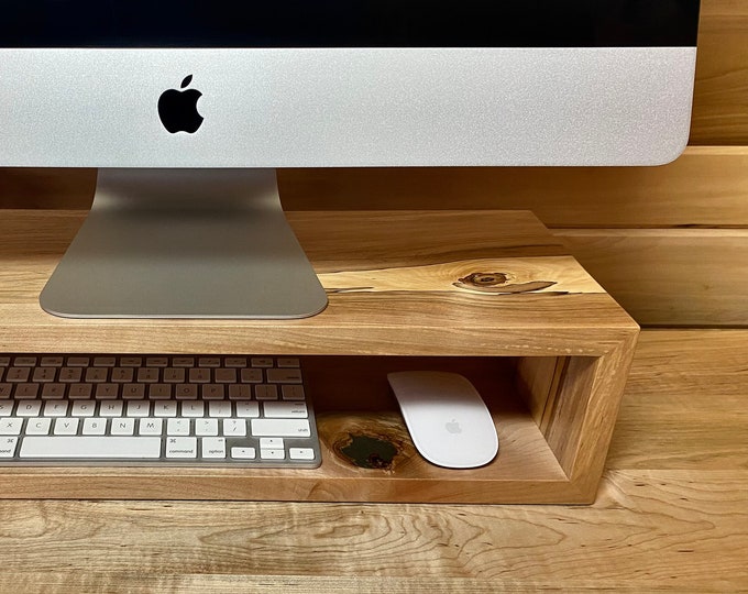 Spalted Maple Monitor Stand, Ready to Ship | Desk Organizer | Computer ...