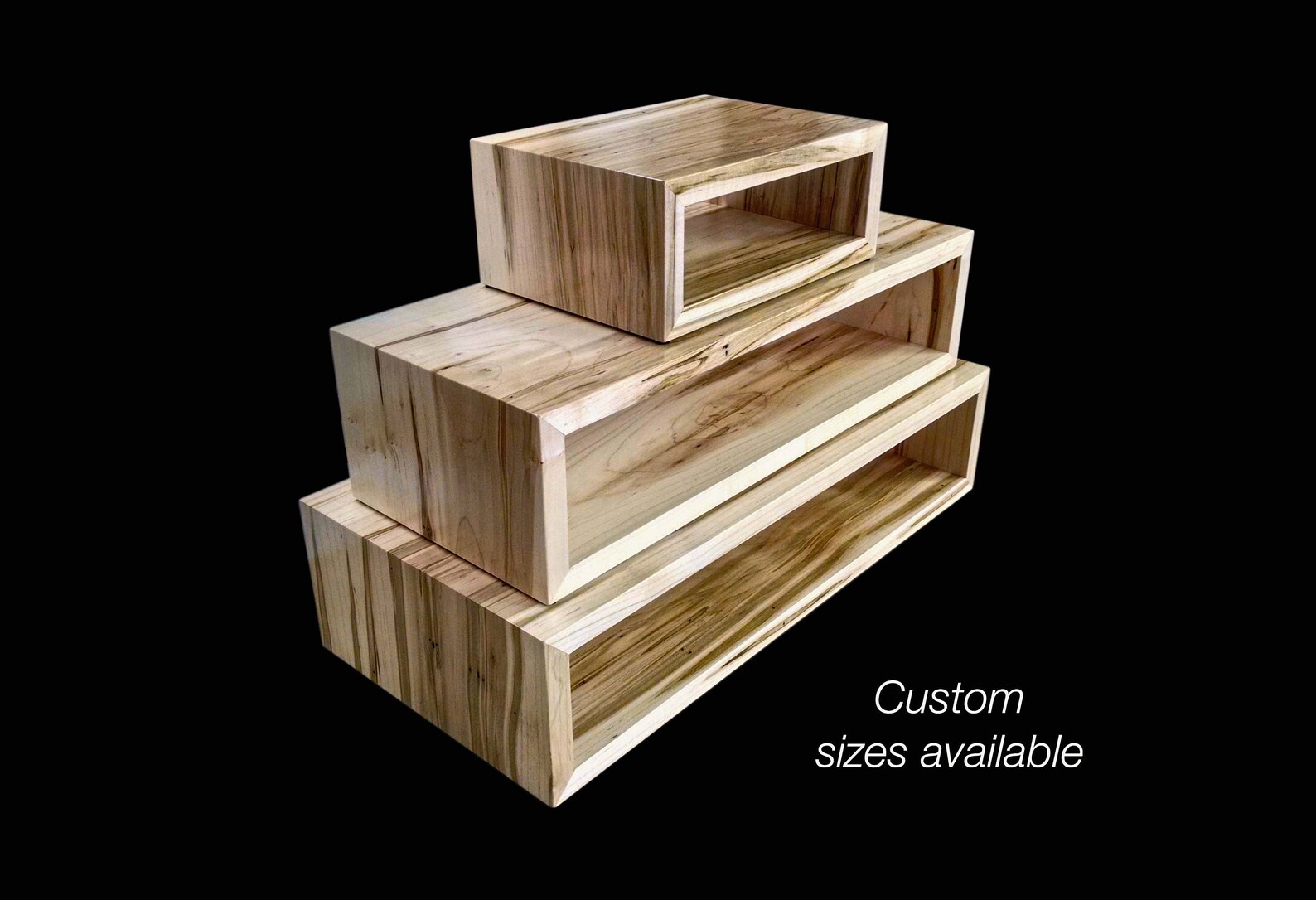 Ambrosia Maple Monitor Stand: Hardwood Desk Organizer, TV Platform ...